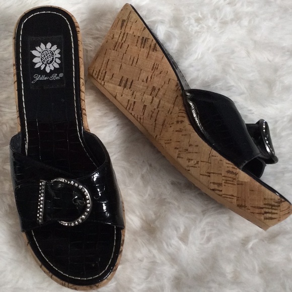 Yellow Box | Shoes | Yellow Box Shelly Cork Wedge Nwob | Poshmark